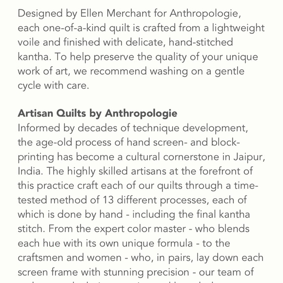 Anthropologie | Bedding | Ellen Merchant Quilt From Anthropologie ...